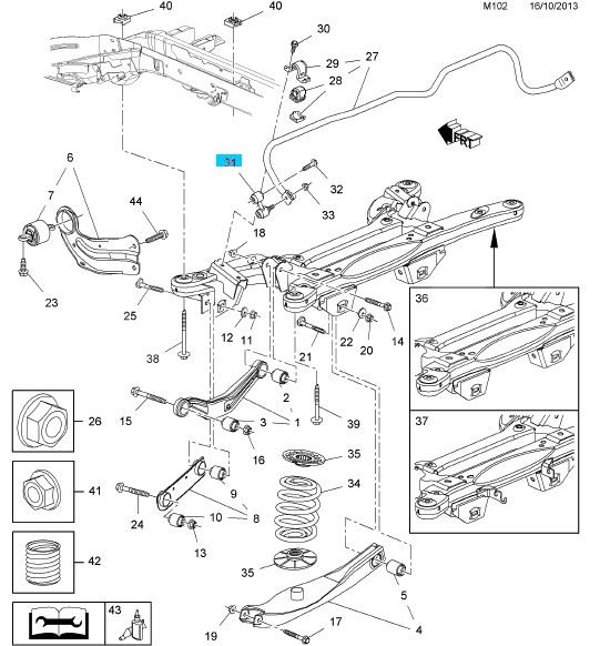 Łączniki stabilizatora tył INSIGNIA - 13281792 - SKLEP Dixi-Car