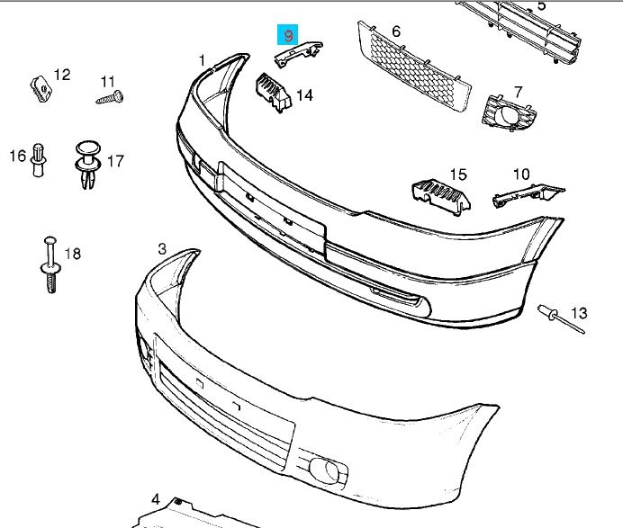 Ślizg wspornik prawy zderzaka przedniego Astra G - 90559500 - SKLEP ...