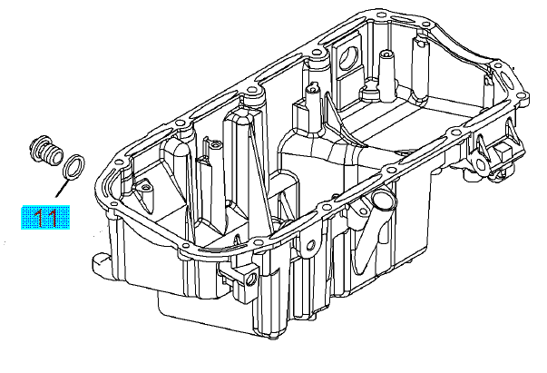 Uszczelka korka spustowego miski olejowej; ASTRA H, J, VECTRA C ...