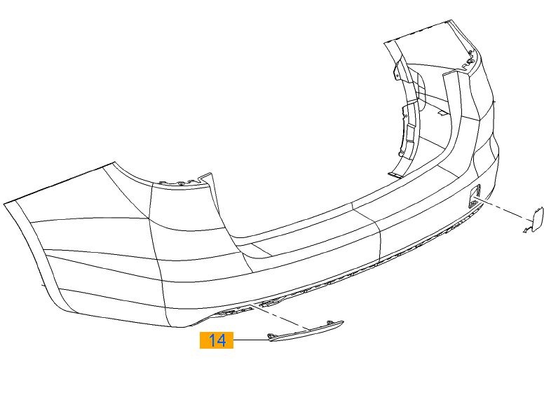 Odblask zderzaka - Oryginalne Części OPEL - SKLEP Dixi-Car