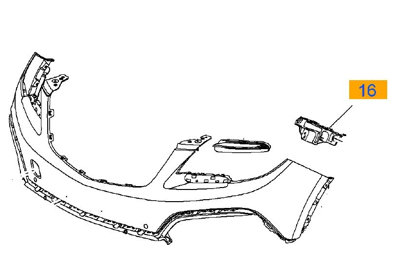 Ślizg zderzaka przód MOKKA (prawy) - 95245367 - SKLEP Dixi-Car