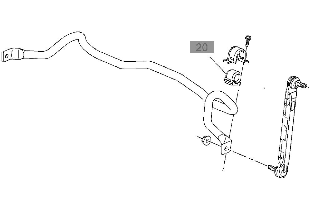 Guma, poduszka stabilizatora przód INSIGNIA - 13281782 - SKLEP Dixi-Car