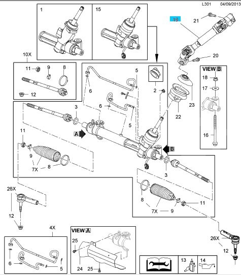 Krzyżak kolumny kierowniczej INSIGNIA (HYDRAULICZNY) - 13219343 - SKLEP ...