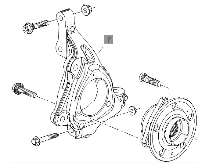 Zwrotnica zawieszenia przód INSIGNIA (prawa) - 13219081 - SKLEP Dixi-Car